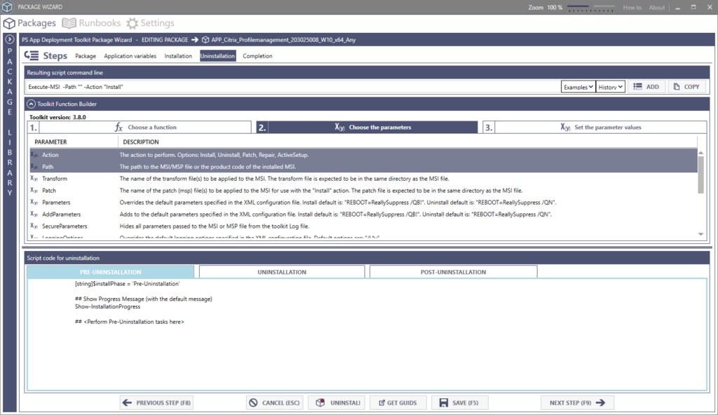 Create packages with PSADT Package Wizard | XOAP Docs