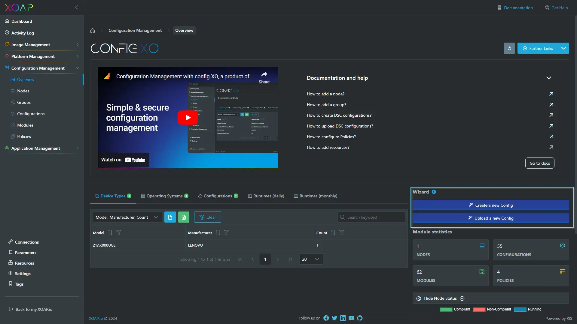 DSC Configuration Wizard in config.XO | XOAP Docs