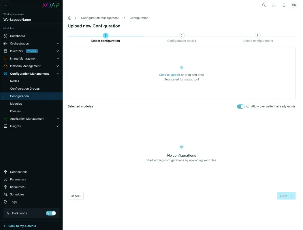Configuration Management Roadmap Xoap Docs