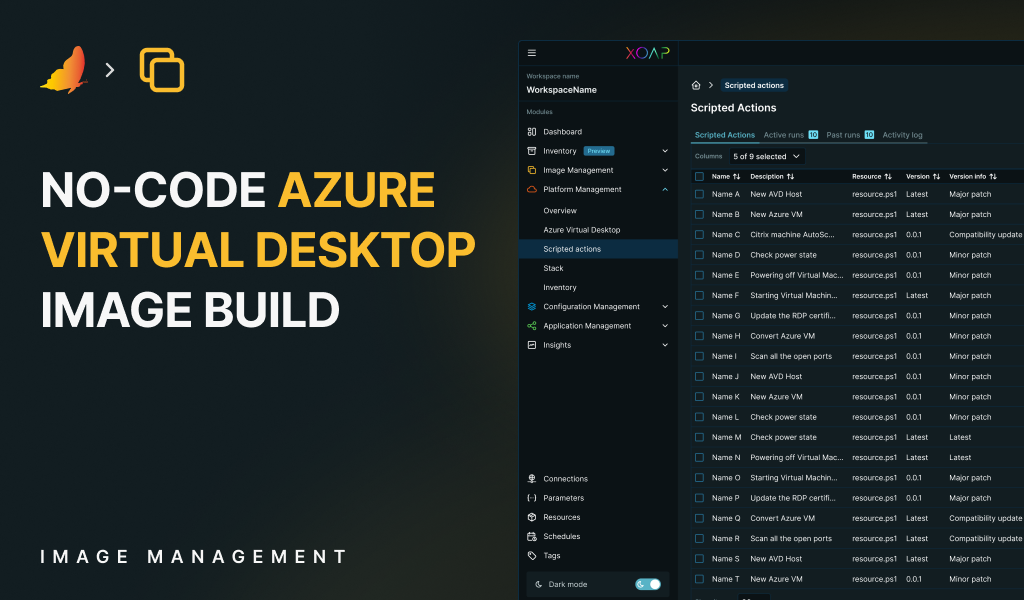 No-code Azure Virtual Desktop image build | XOAP